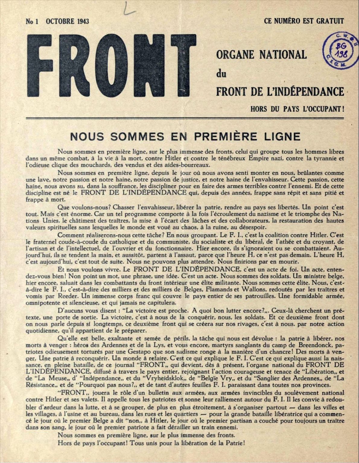 Belgian Resistance - Fabrice Maerten, Belgian State Archives - afheritage