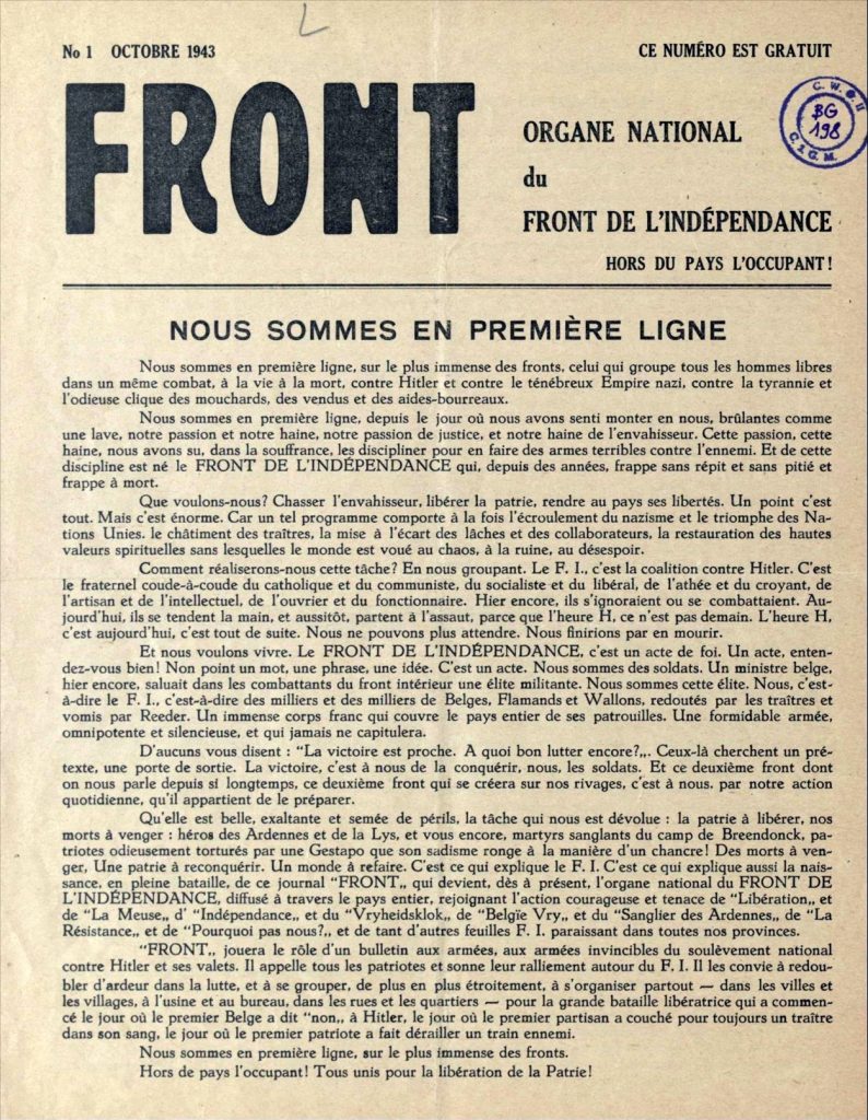 Belgian Resistance - Fabrice Maerten, Belgian State Archives - afheritage
